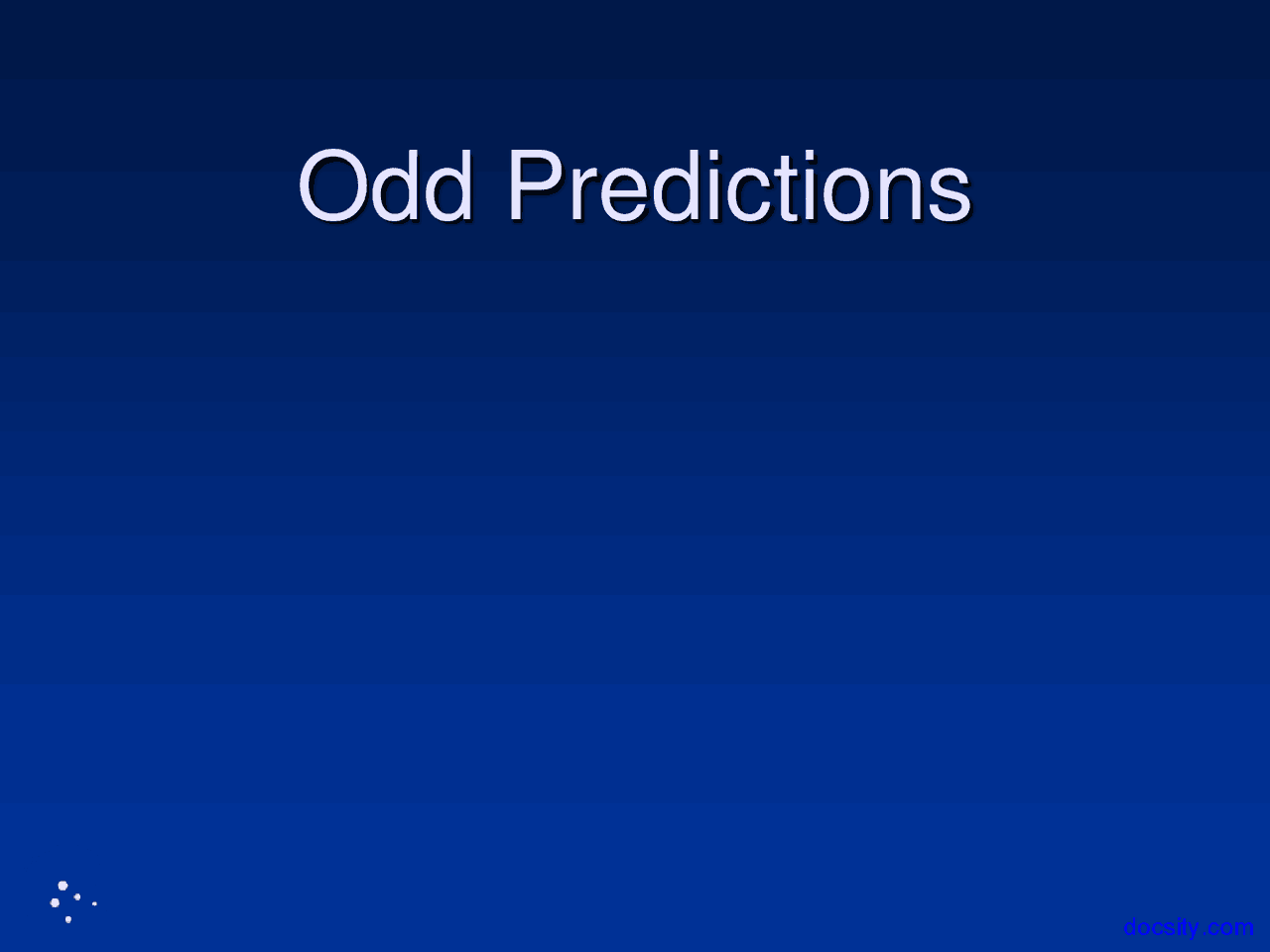 Odd Predictions Electrical Learning Lecture Slides Docsity