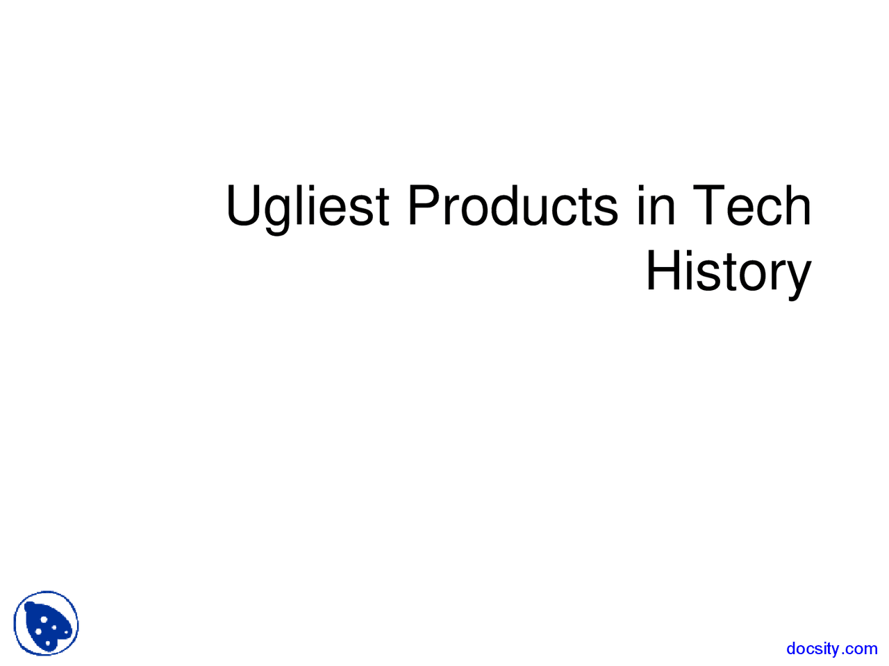 Ugliest Products Electrical Learning Lecture Slides Docsity
