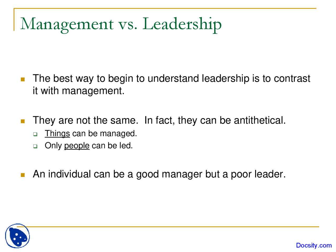 Leadership - Governance and Leadership - Lecture Slides | Slides ...