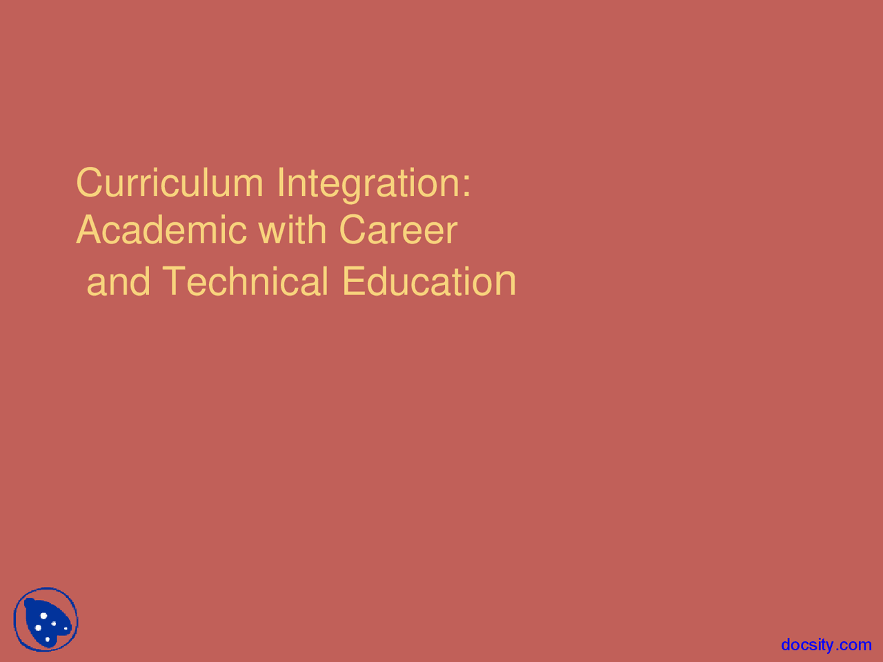Curriculum Integration Electrical Learning Lecture Slides Docsity
