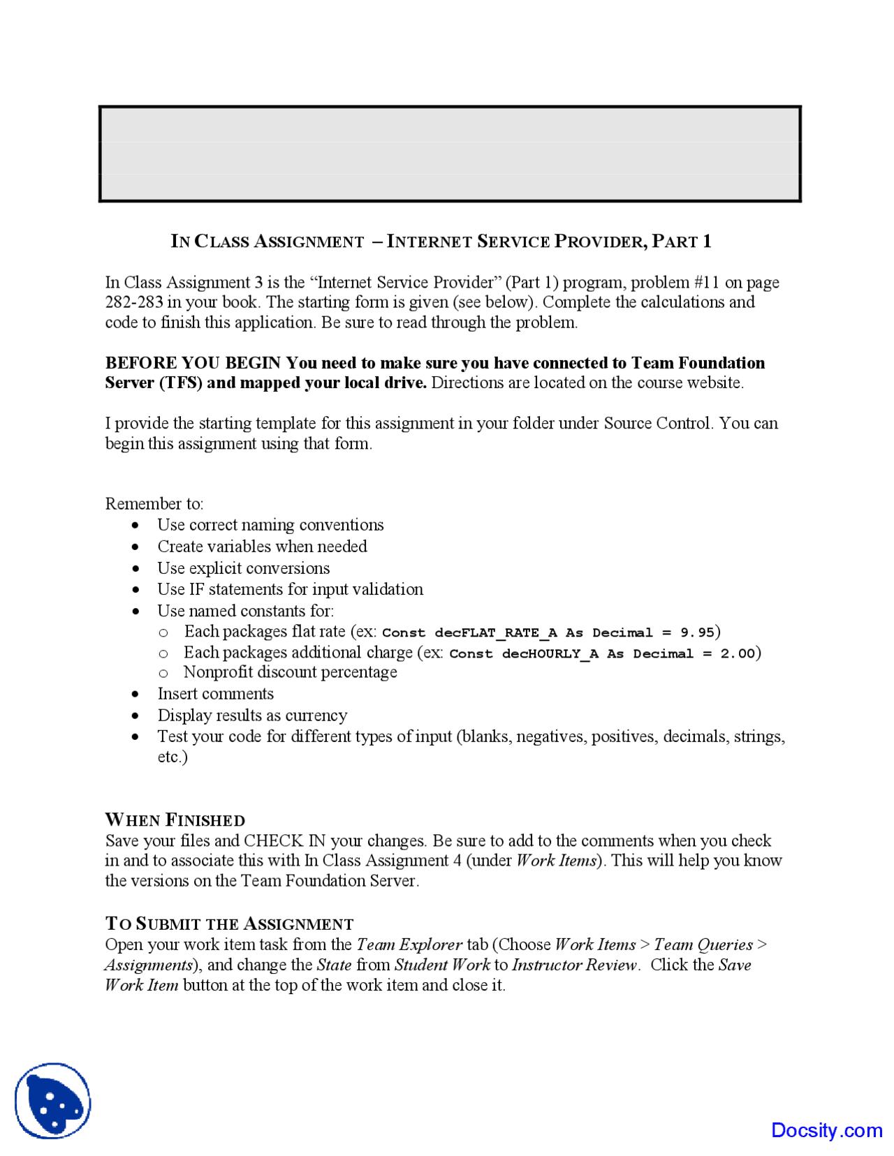 Internet Service Provider - Business Applications Development ...