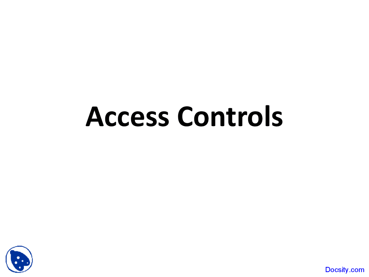 Access Controls Resource Management Lecture Slides Docsity