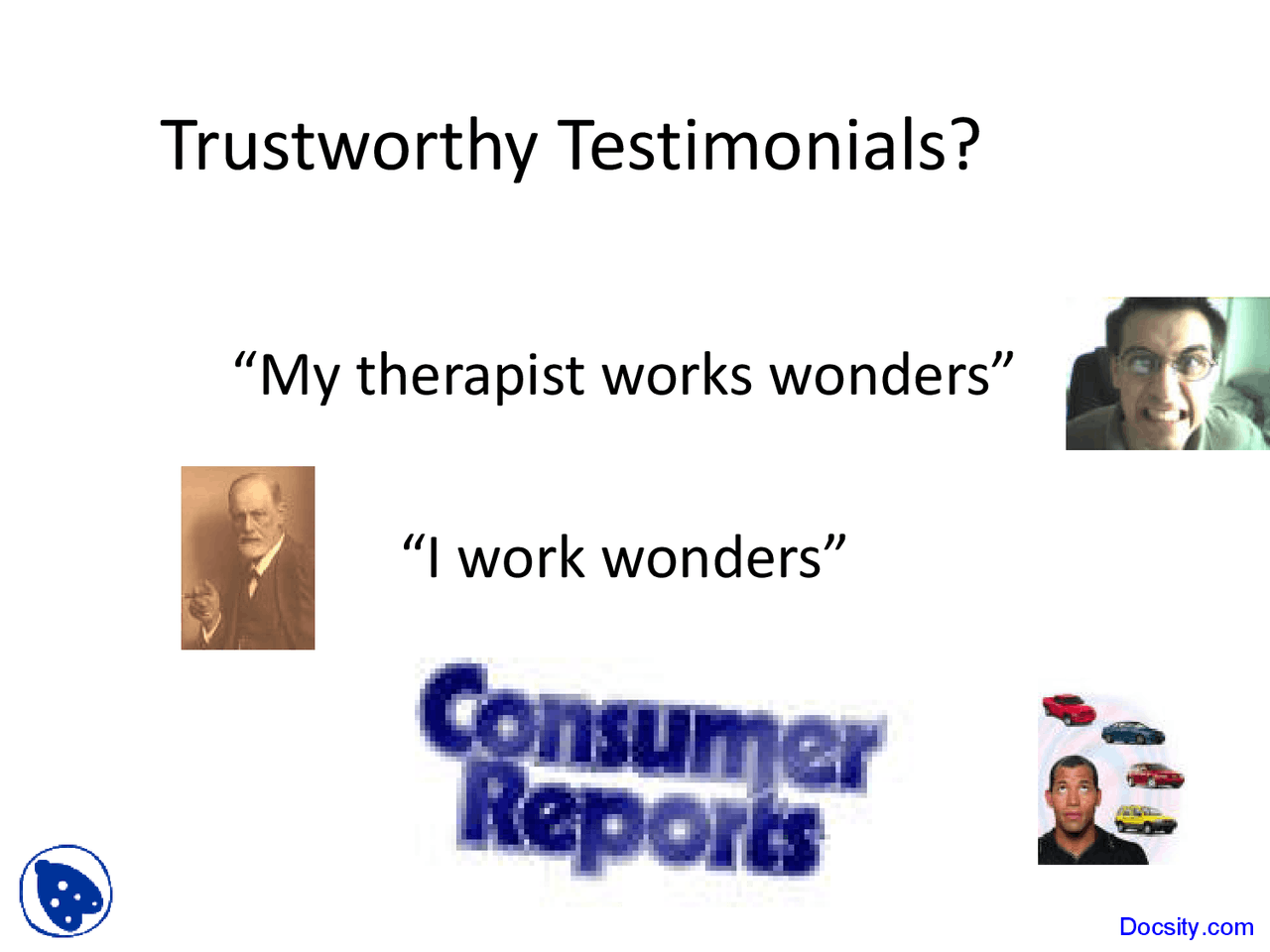 Trustworthy Testimonials Fundamentals Of Psychology Lecture Slides