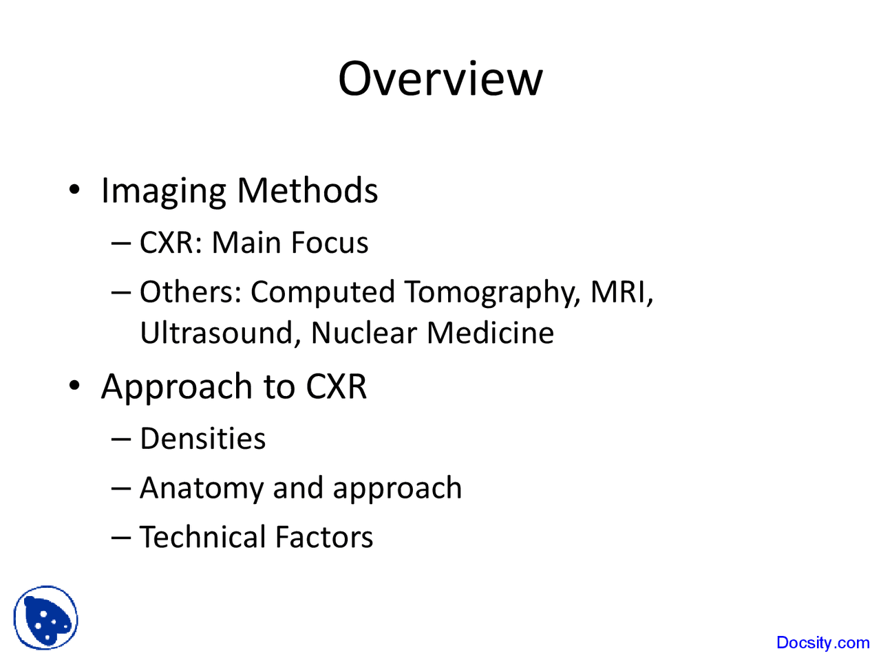 Chest Imaging And Anatomy Radiology Lecture Slides Docsity