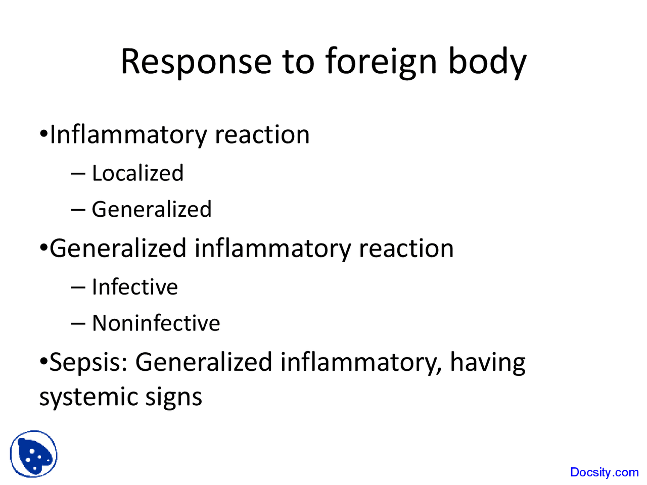 Systemic Inflammatory Response Syndrome Pediatrics Lecture Slides