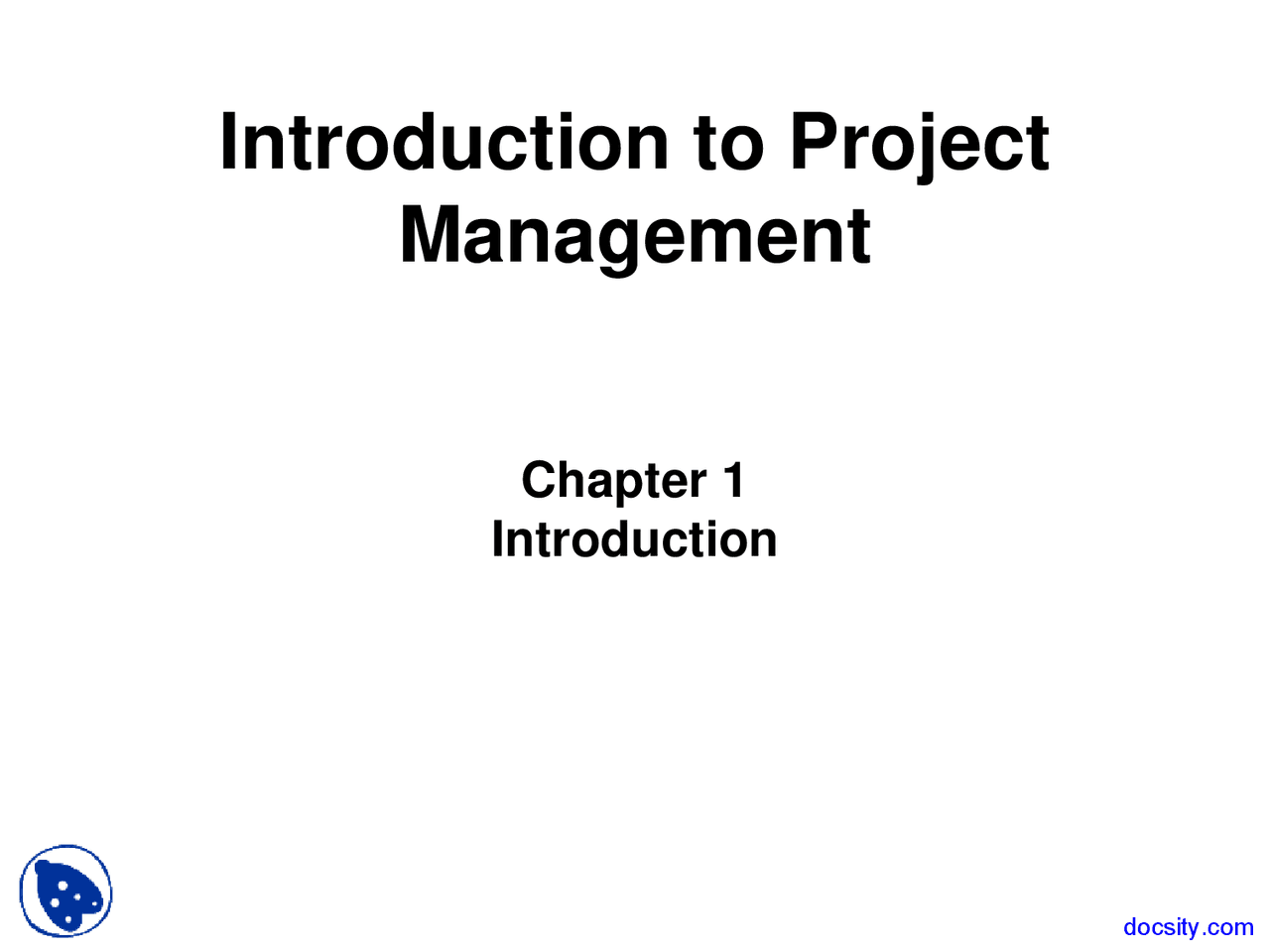 Management Institute Project Management Lecture Slides Docsity