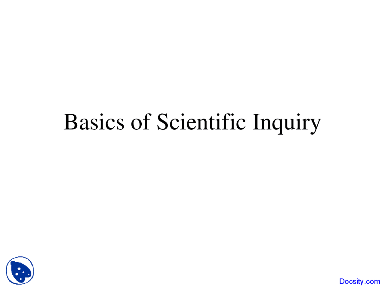Basics Of Scientific Inquiry Fundamentals Of Psychology Lecture