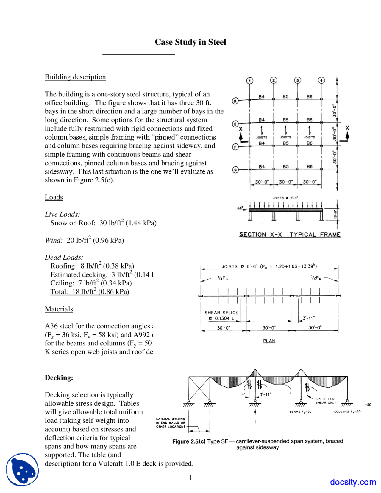Steel Case Architectural Structures Lecture Notes Docsity