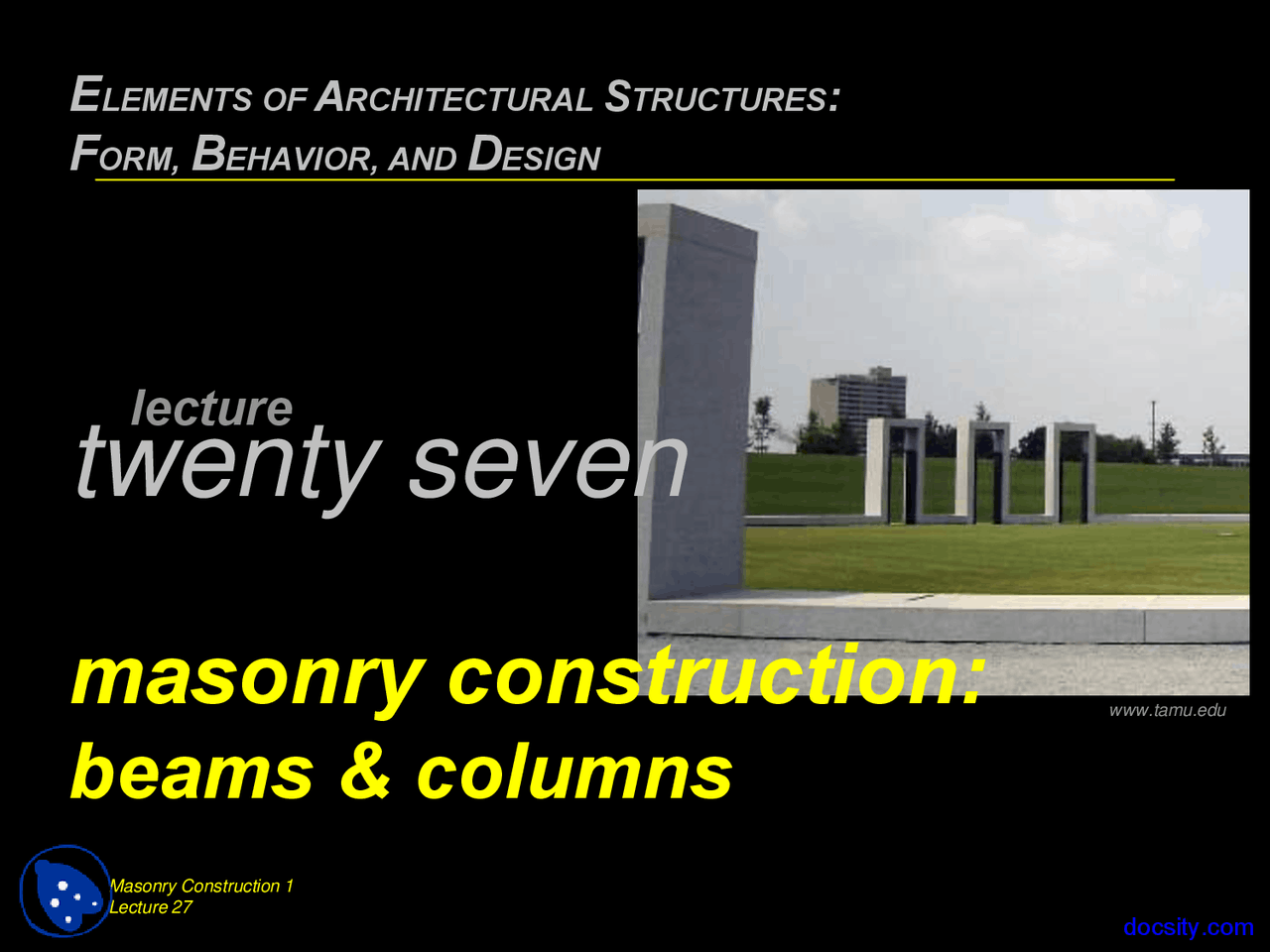 Beams And Columns Elements Of Architectural Structures Lecture