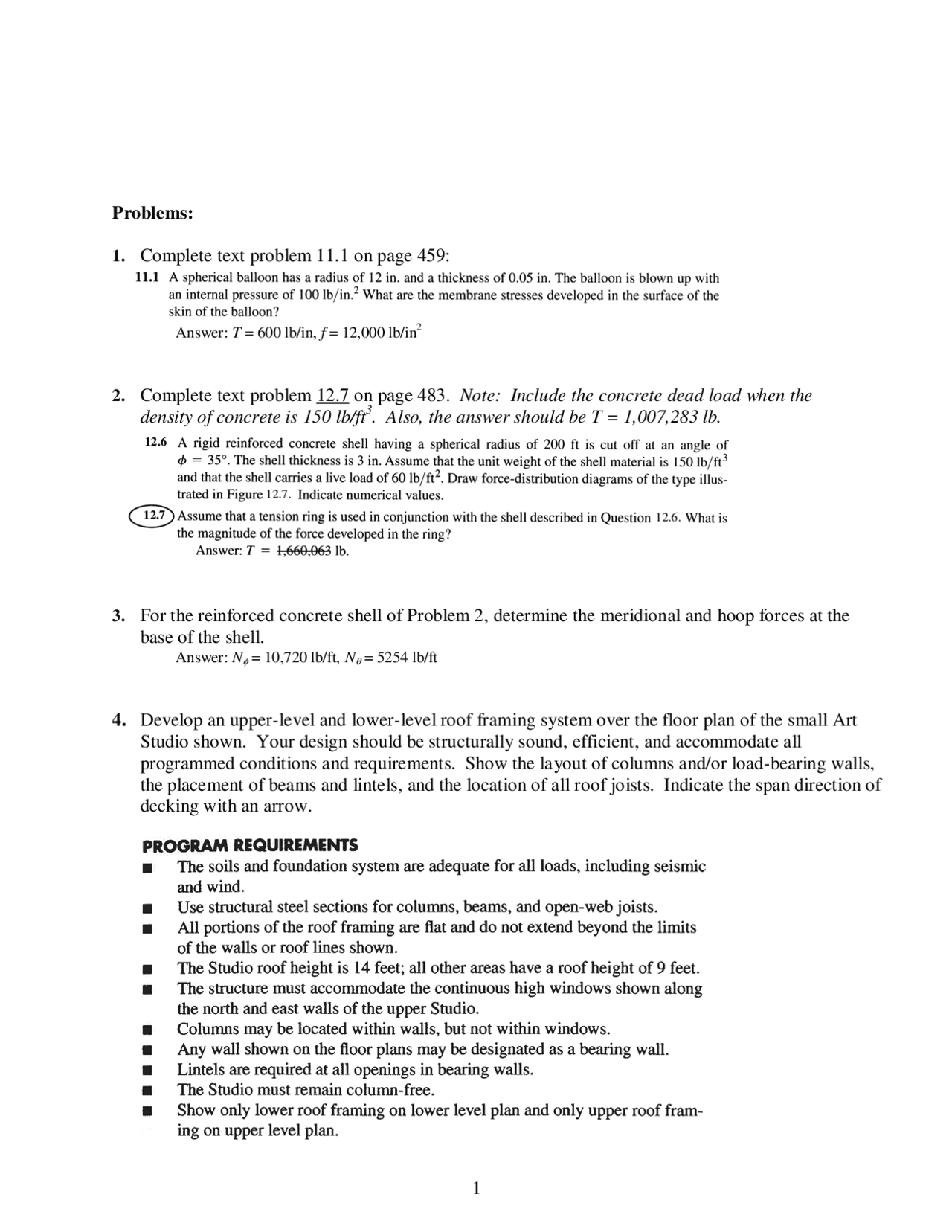 Maximum Moments Architectural Structures Assignment Docsity