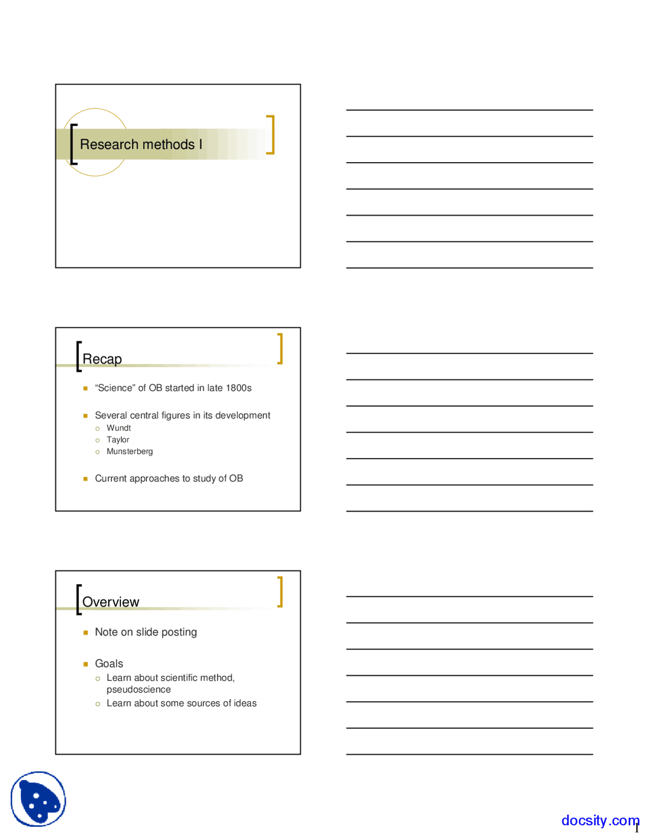 Scientific Method Managing Organizational Behavior Lecture Slides
