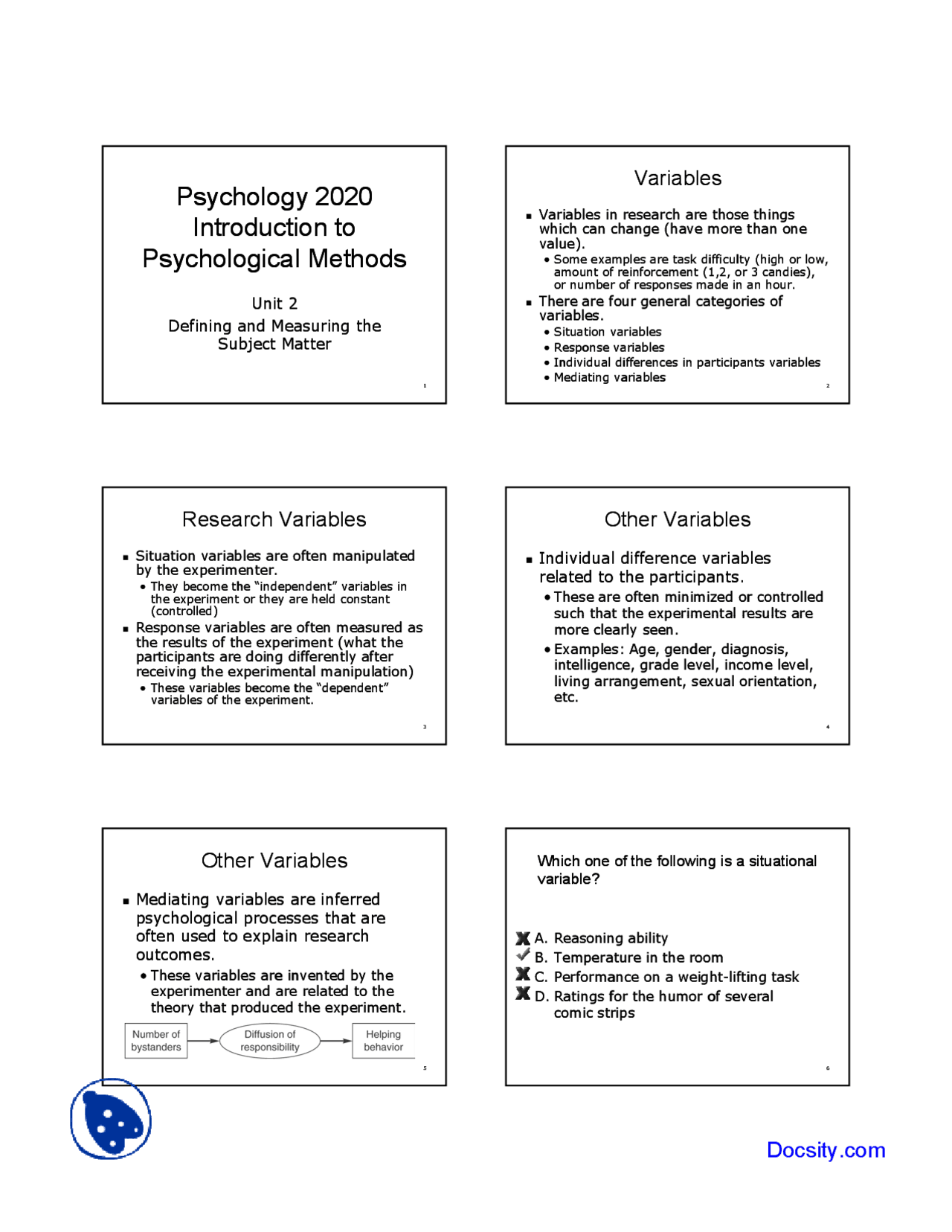 Research Variables Introduction To Psychological Methods Lecture