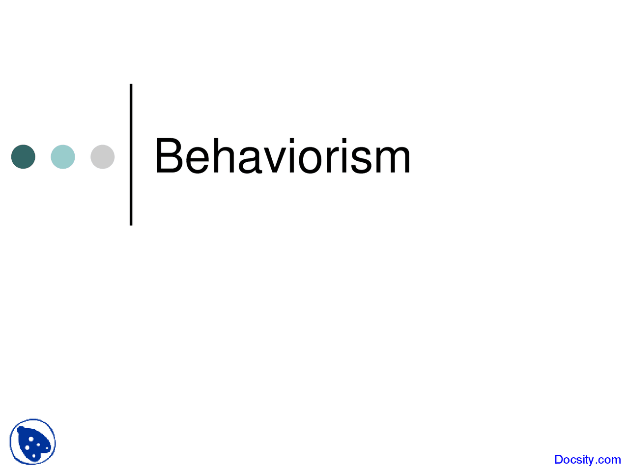 Background of Behaviorism - Historical Psychology - Lecture Slides - Docsity