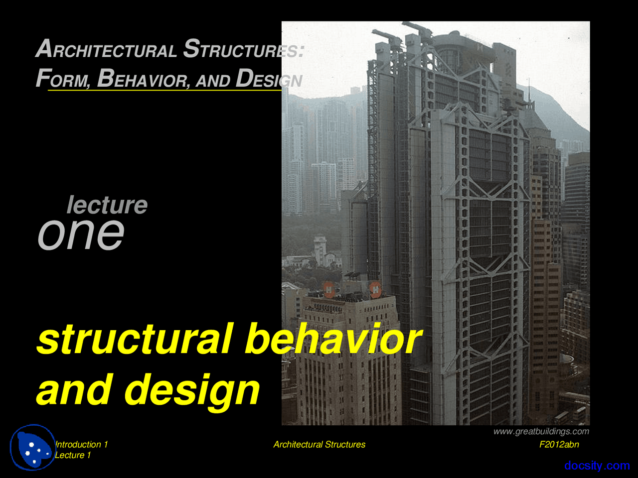 Structural Behavior Architectural Structures Lecture Slides Docsity