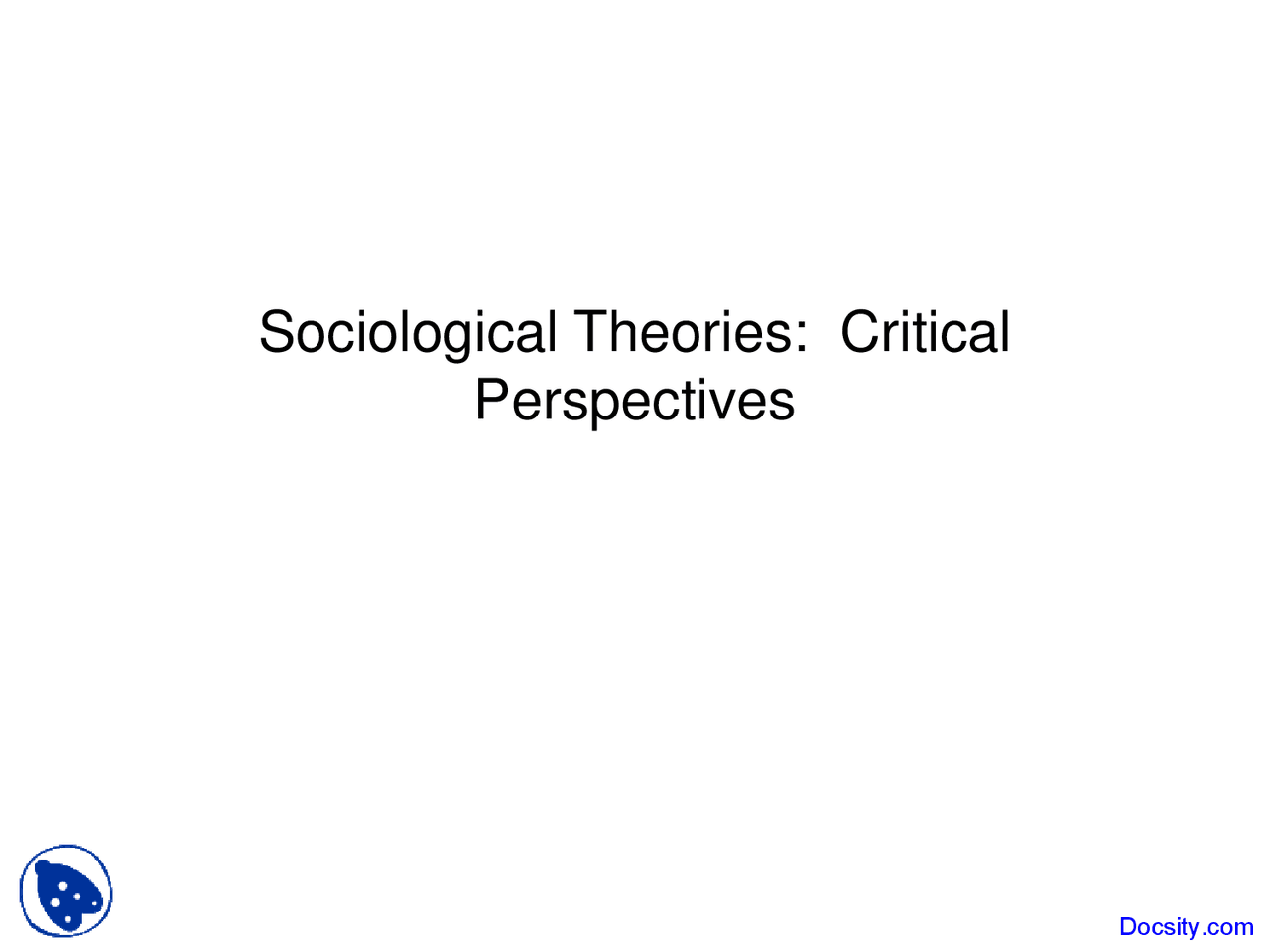 Critical Perspectives Criminology Lecture Slides Docsity
