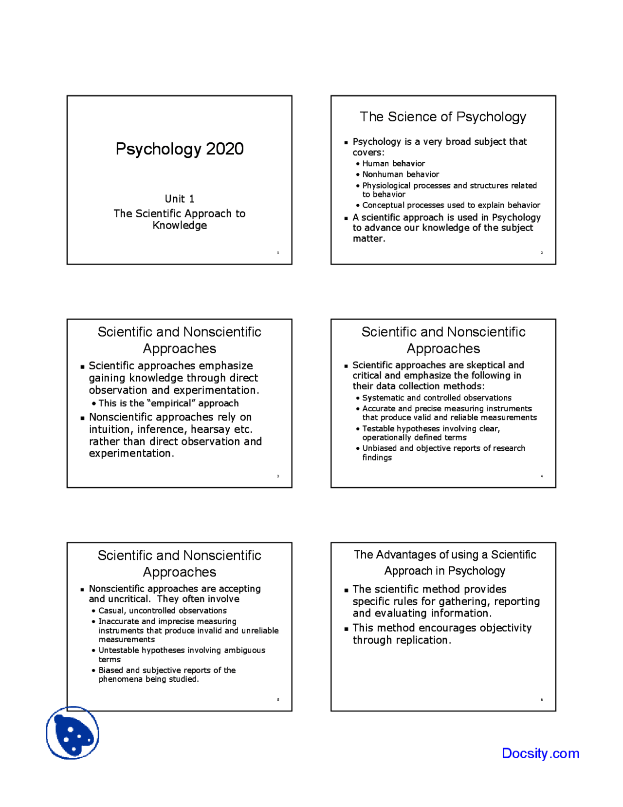 Science of Psychology - Introduction to Psychological Methods - Lecture ...