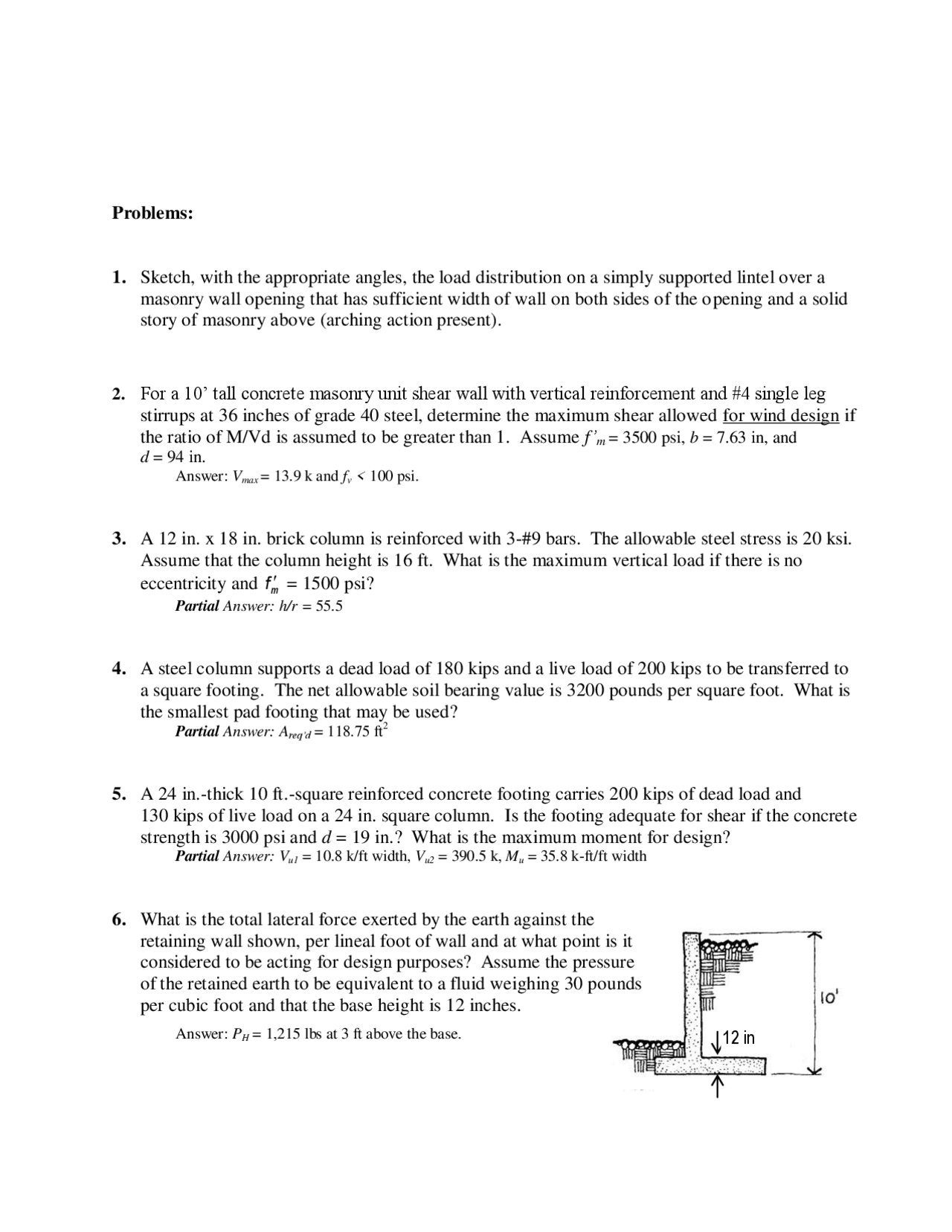 Arching Action Architectural Structures Assignment Docsity