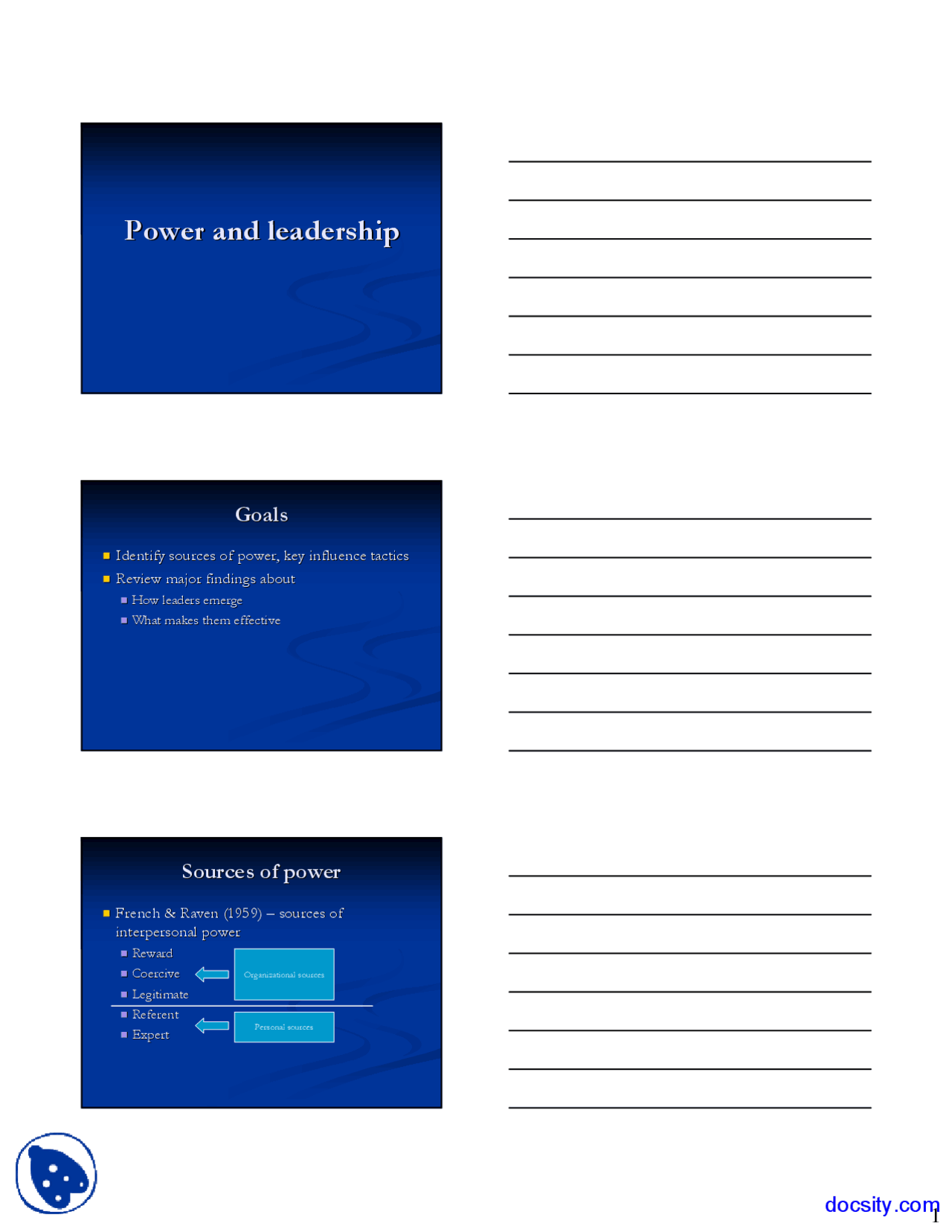 Power And Leadership Managing Organizational Behavior Lecture