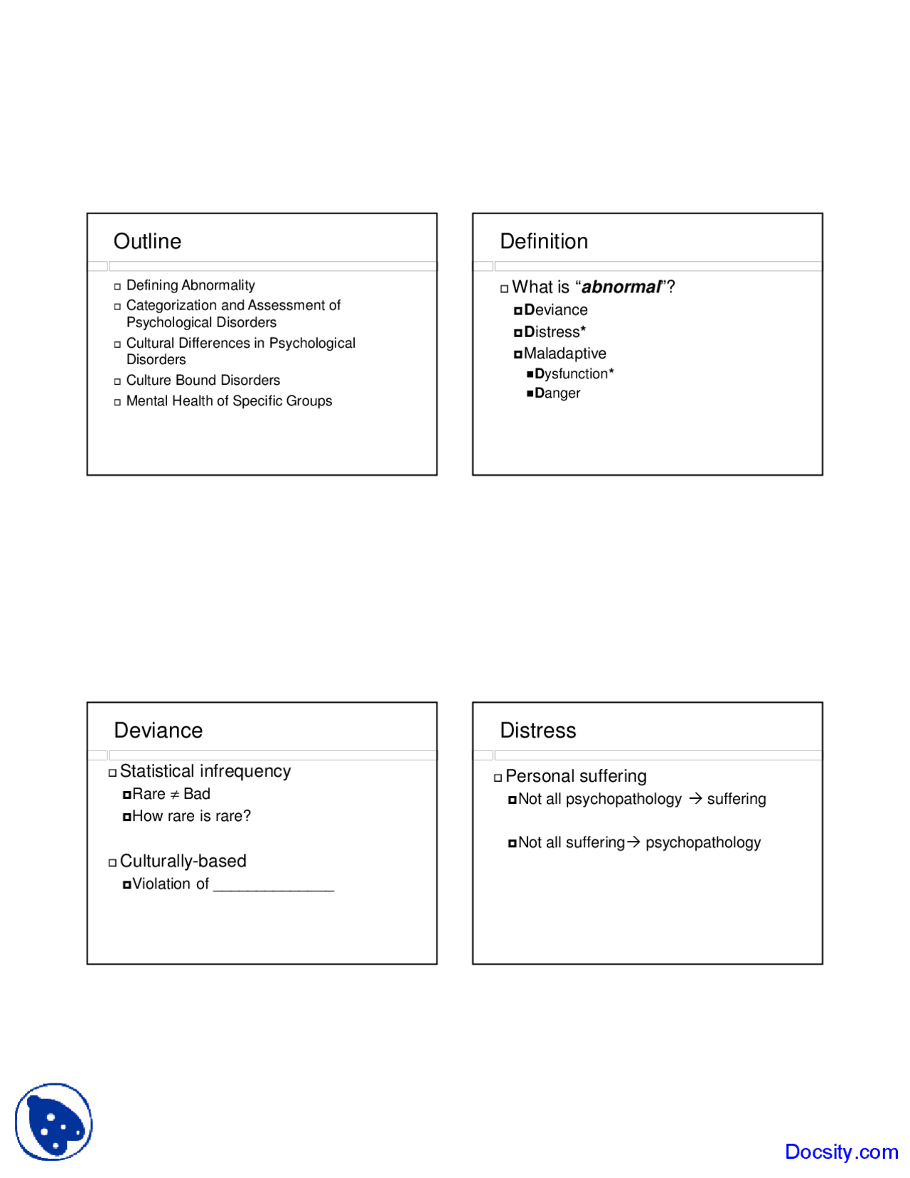 Abnormality Cross Cultural Psychology Lecture Slides Slides