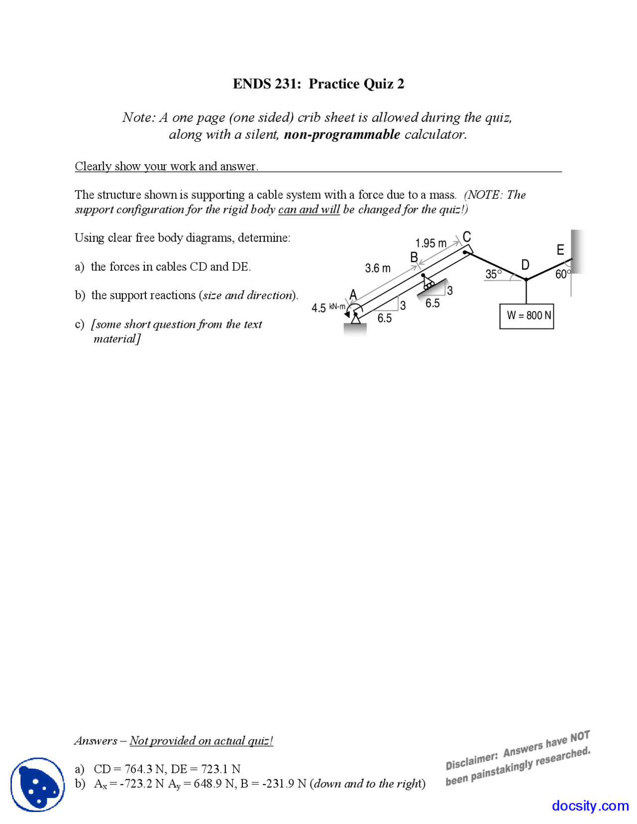 Body Diagrams Architectural Structures Quiz Docsity