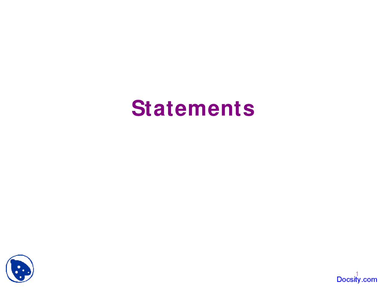 Statements Critical Thinking Lecture Slides Docsity