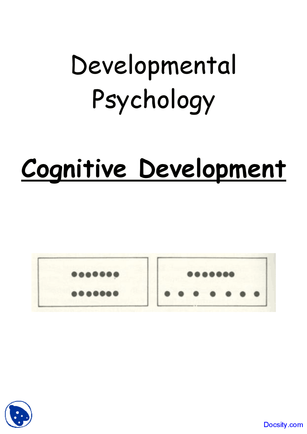 Developmental Psychology - Cognitive Developmental Psychology - Lecture ...