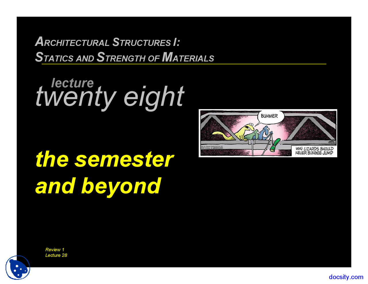 Semester And Beyond Architectural Structures Lecture Slides Docsity