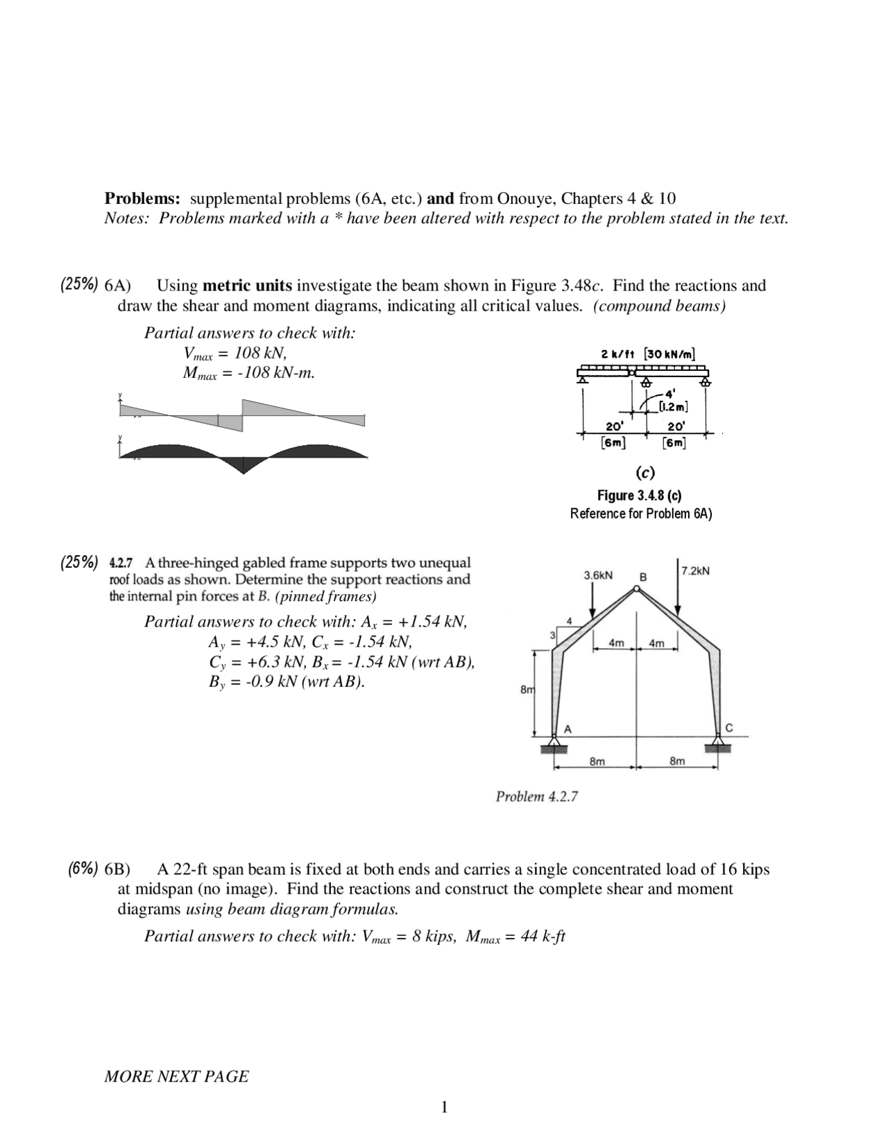 Span Beam Architectural Structures Assignment Docsity