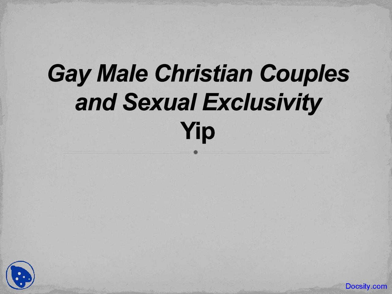 Gay Male Christian Couples Deviance Lecture Slides Docsity