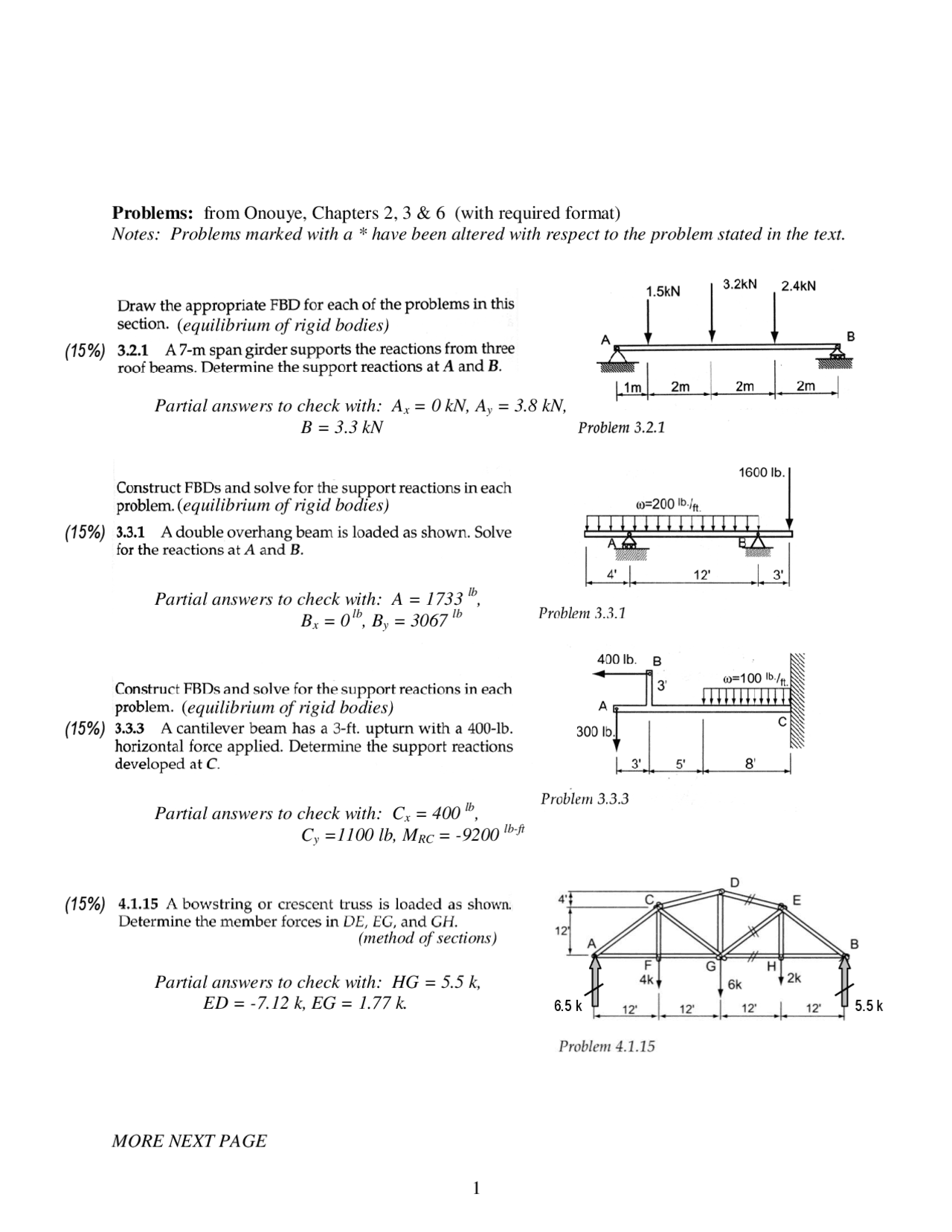 Partial Answers Architectural Structures Assignment Docsity