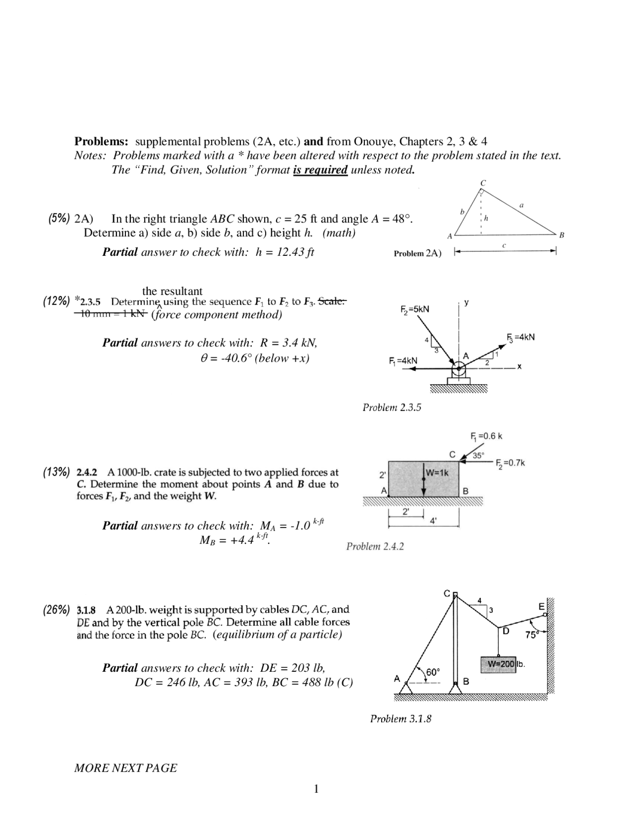 Equilibrium Architectural Structures Assignment Docsity