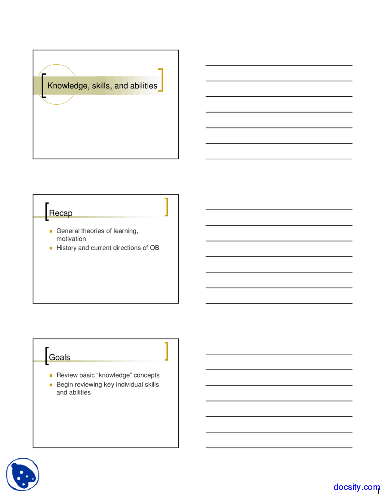 Knowledge Managing Organizational Behavior Lecture Slides Docsity