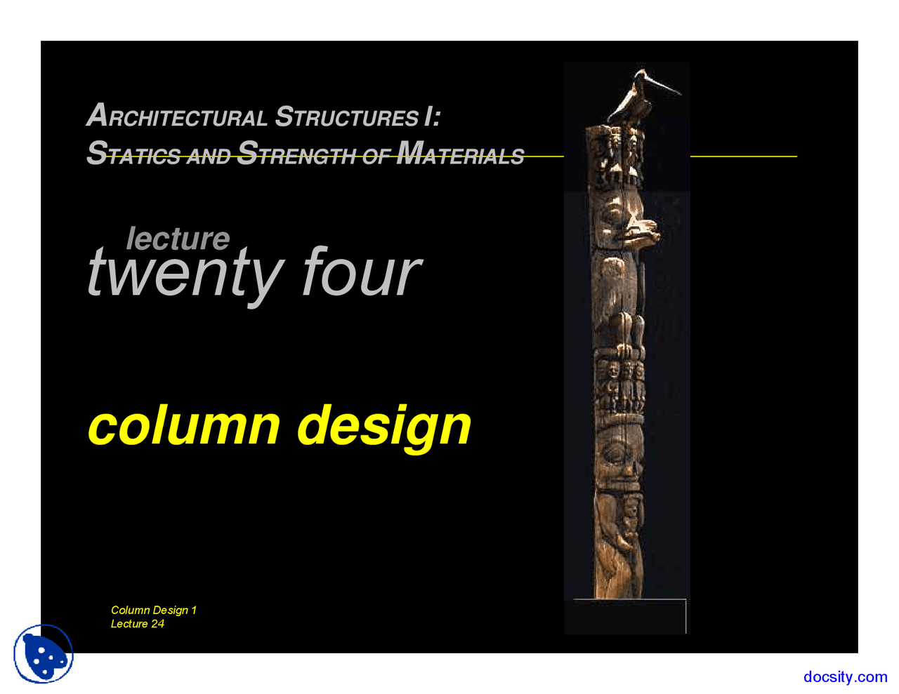 Column Design Architectural Structures Lecture Slides Docsity