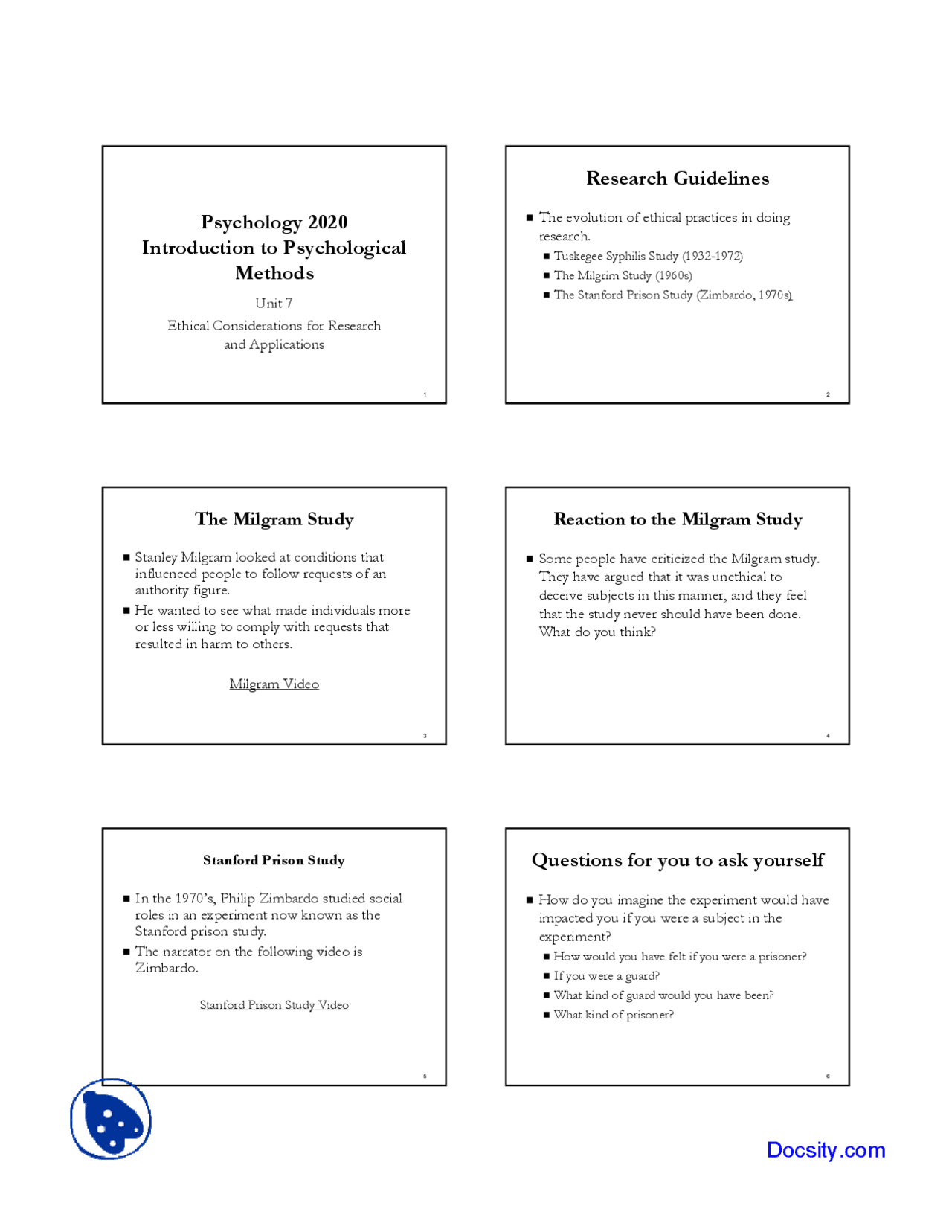 Research Guidelines Introduction To Psychological Methods Lecture