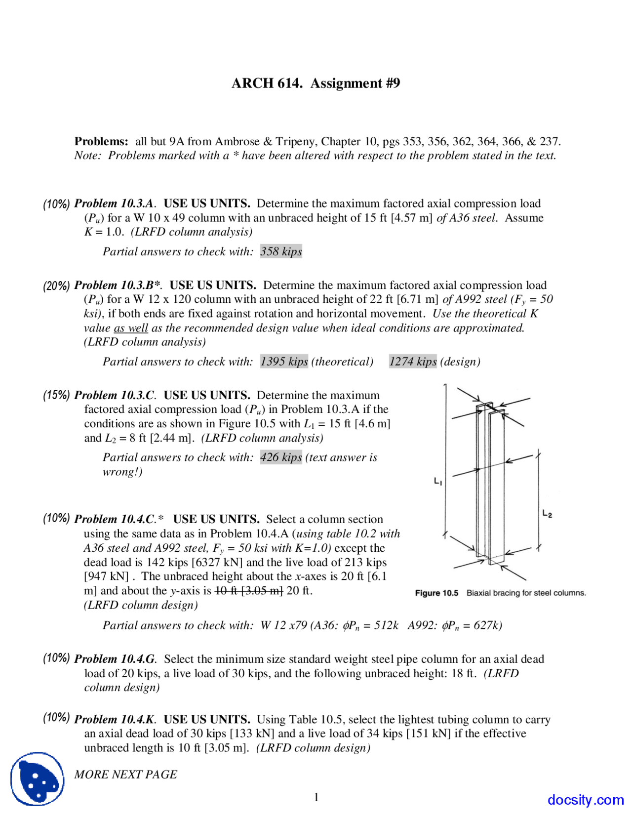 Maximum Factored Elements Of Architectural Structures Assignment