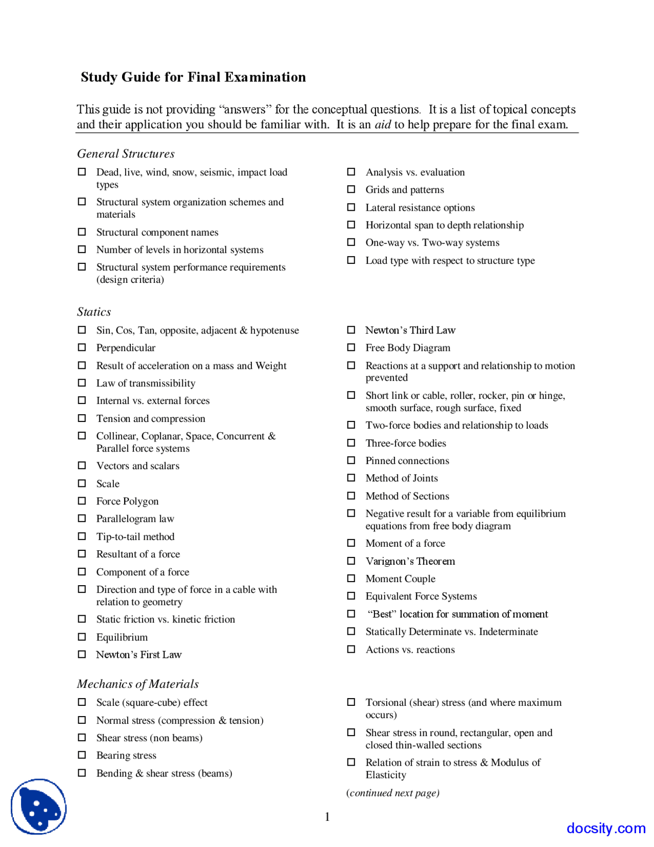 Foundation Design Architectural Structures Guide Docsity