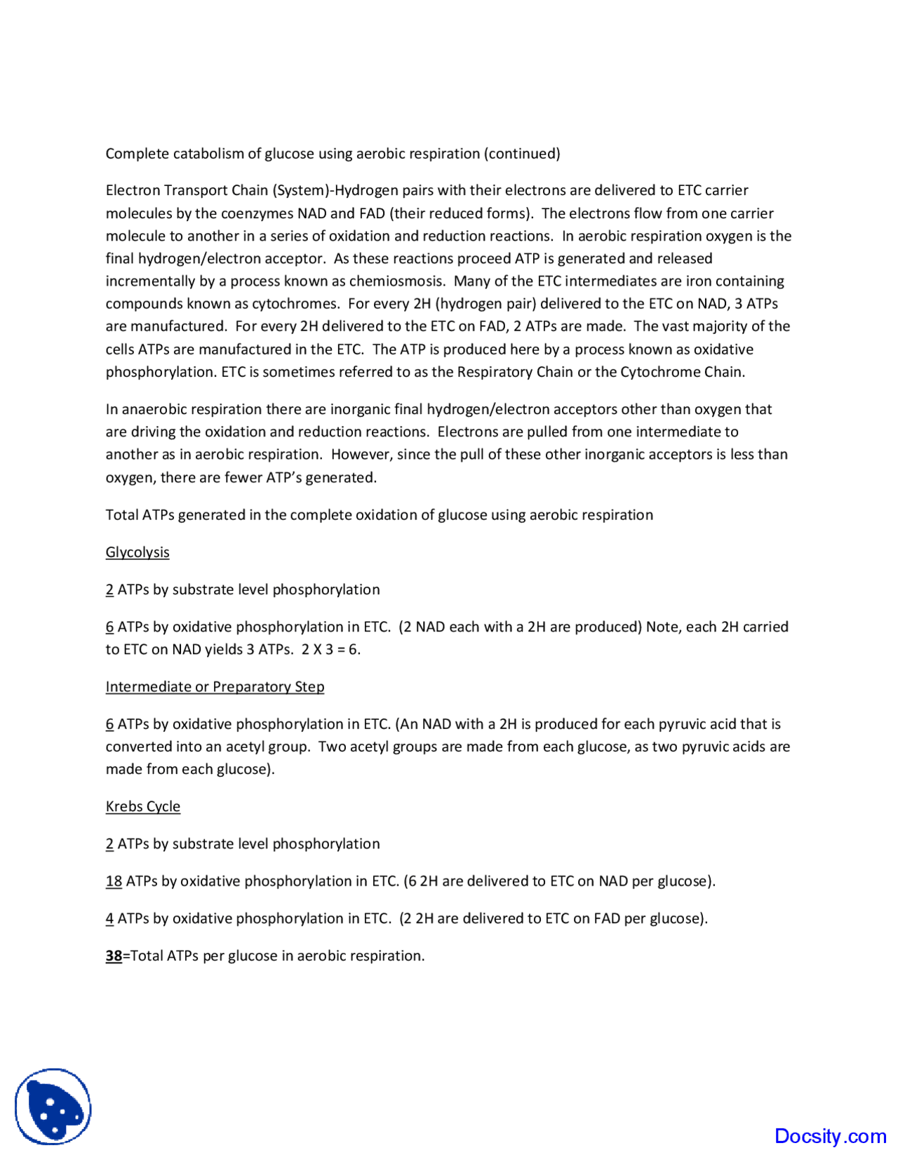 Catabolism Of Glucose Fundamentals Of Microbiology Lecture Notes