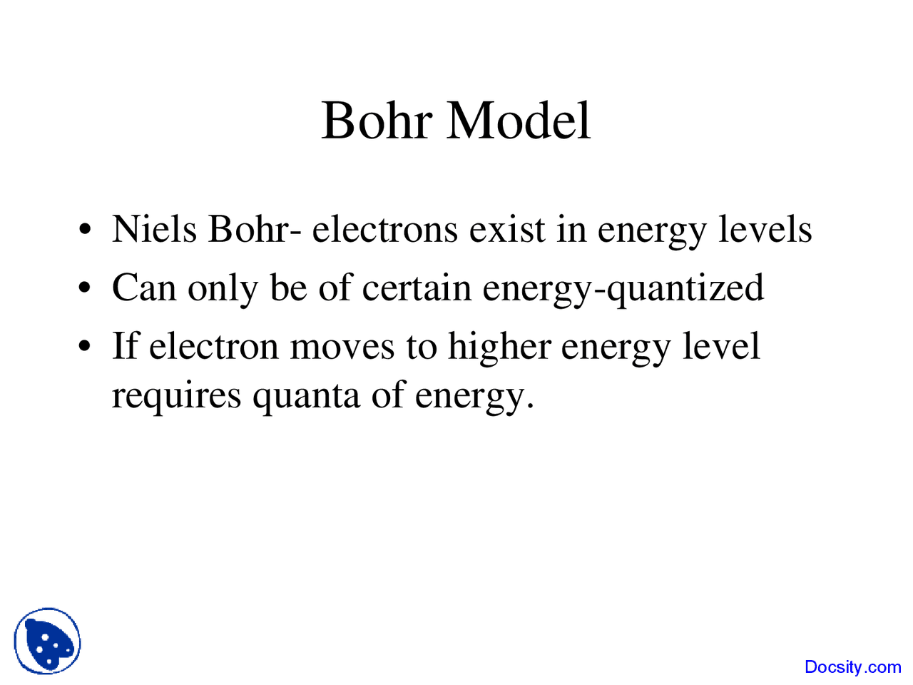 Bohr Model - The Chemicals in Your Life - Lecture Slides | Slides ...
