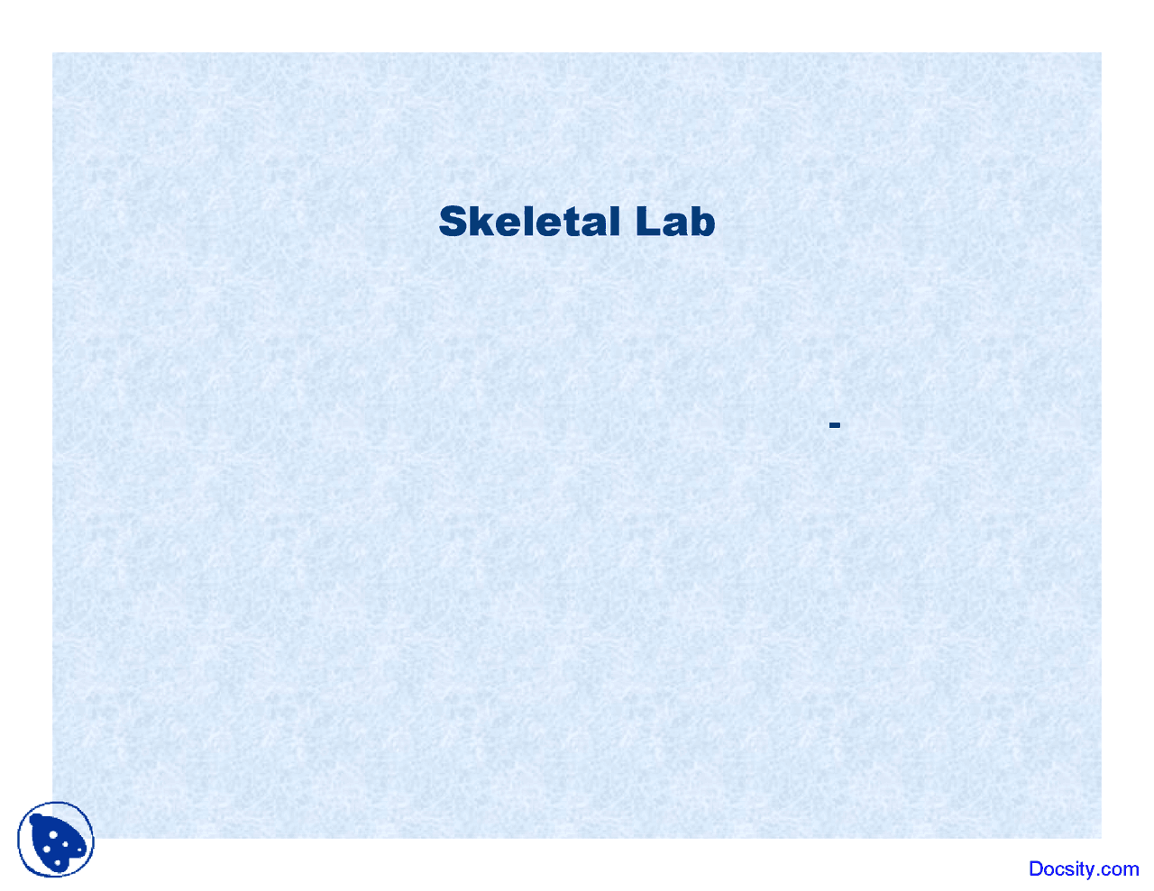 Skeletal General Biology Lecture Slides Docsity