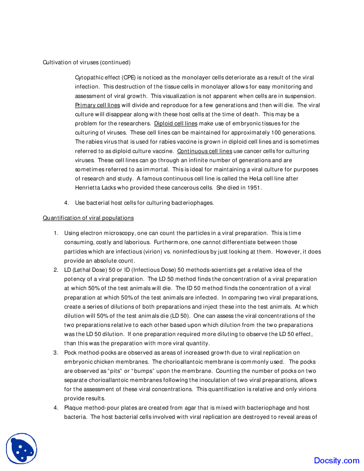 Cultivation Of Viruses Fundamentals Of Microbiology Lecture Notes