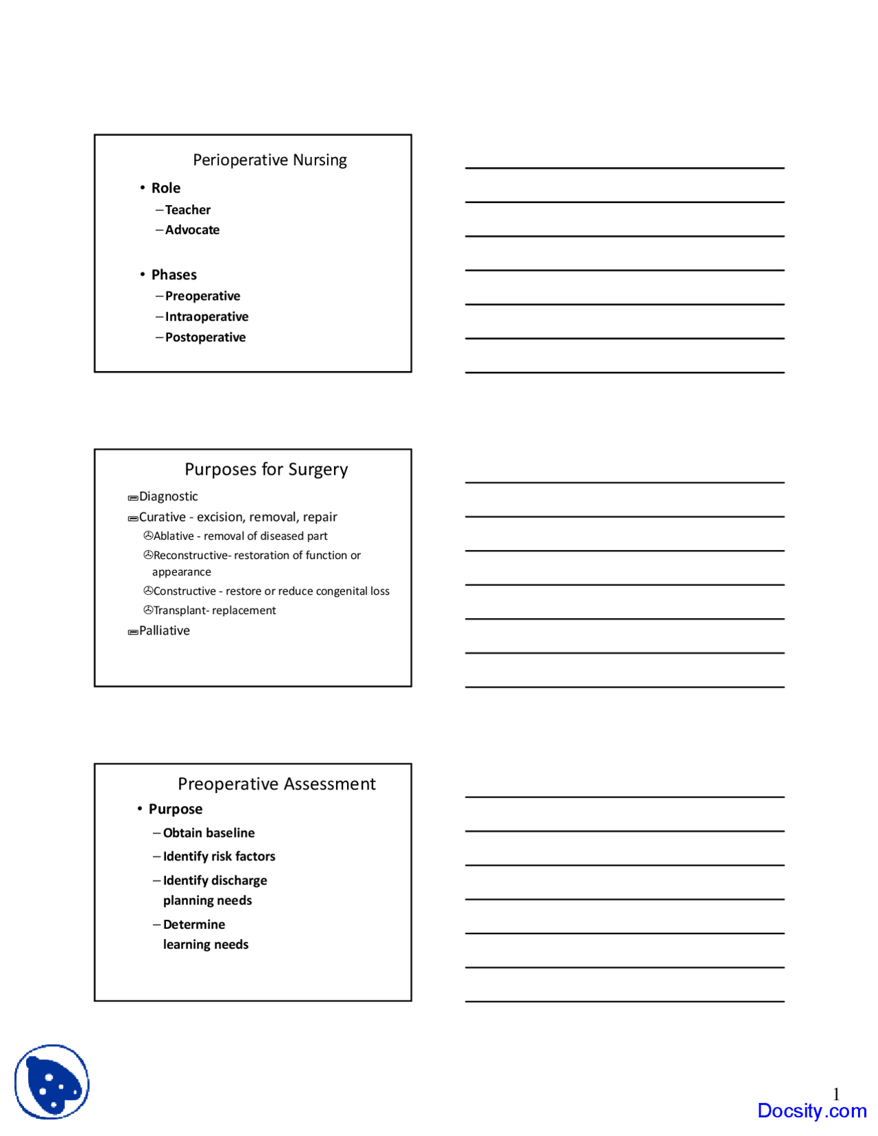 Perioperative Nursing Nursing Lecture Slides Docsity