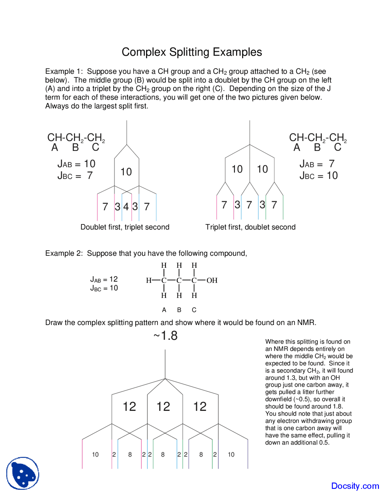 Complex Splitting - Introduction to Organic Chemistry - Lecture Notes ...