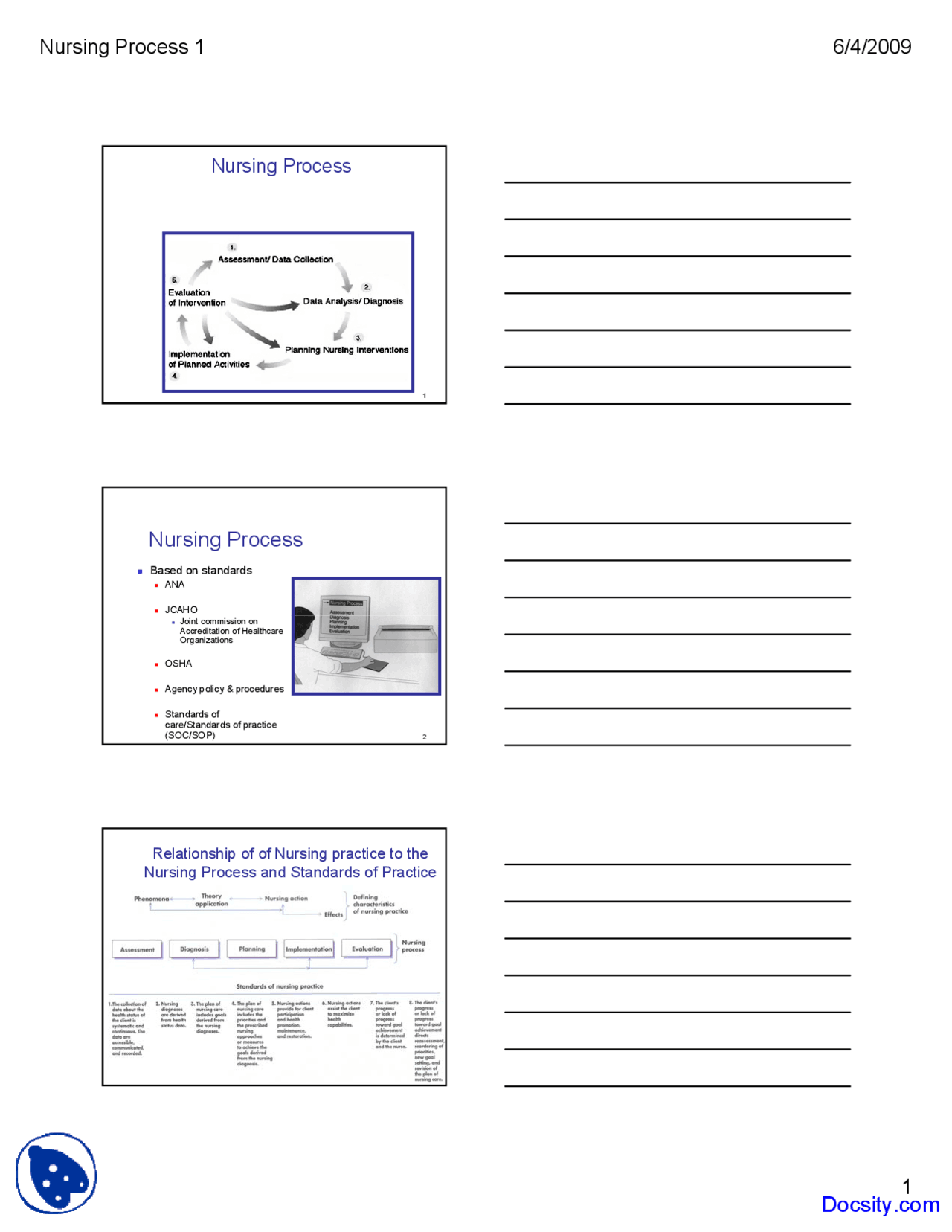 Nursing Process Nursing Lecture Slides Docsity