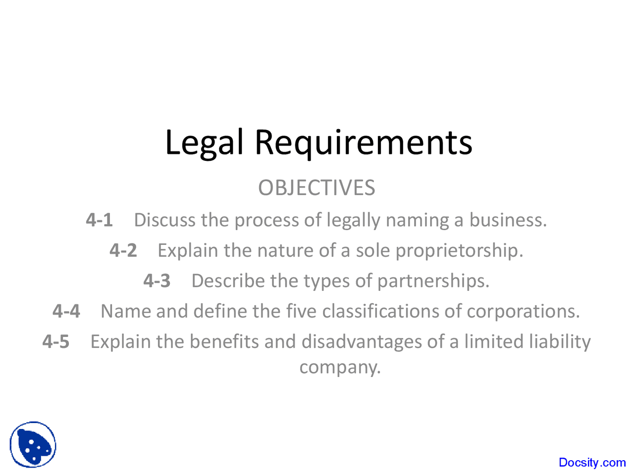 Ownership and Management - Competition Law - Lecture Slides - Docsity