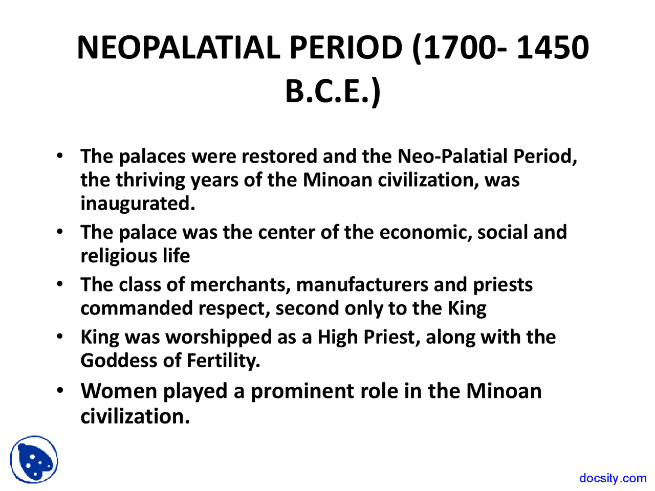 Neopalatial Period - Intercultural Humanities - Lecture Slides | Slides ...