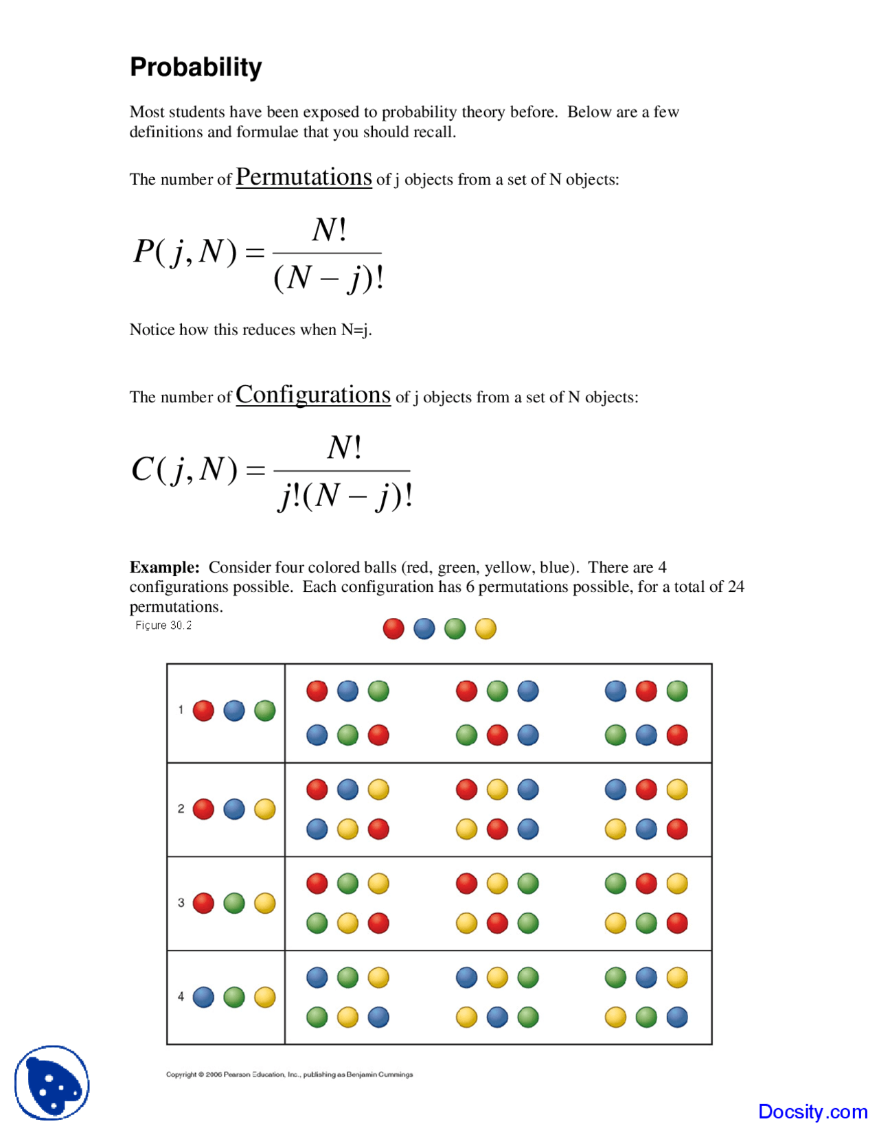 Probability - Physical Chemistry - Lecture Notes | Study notes Physical ...