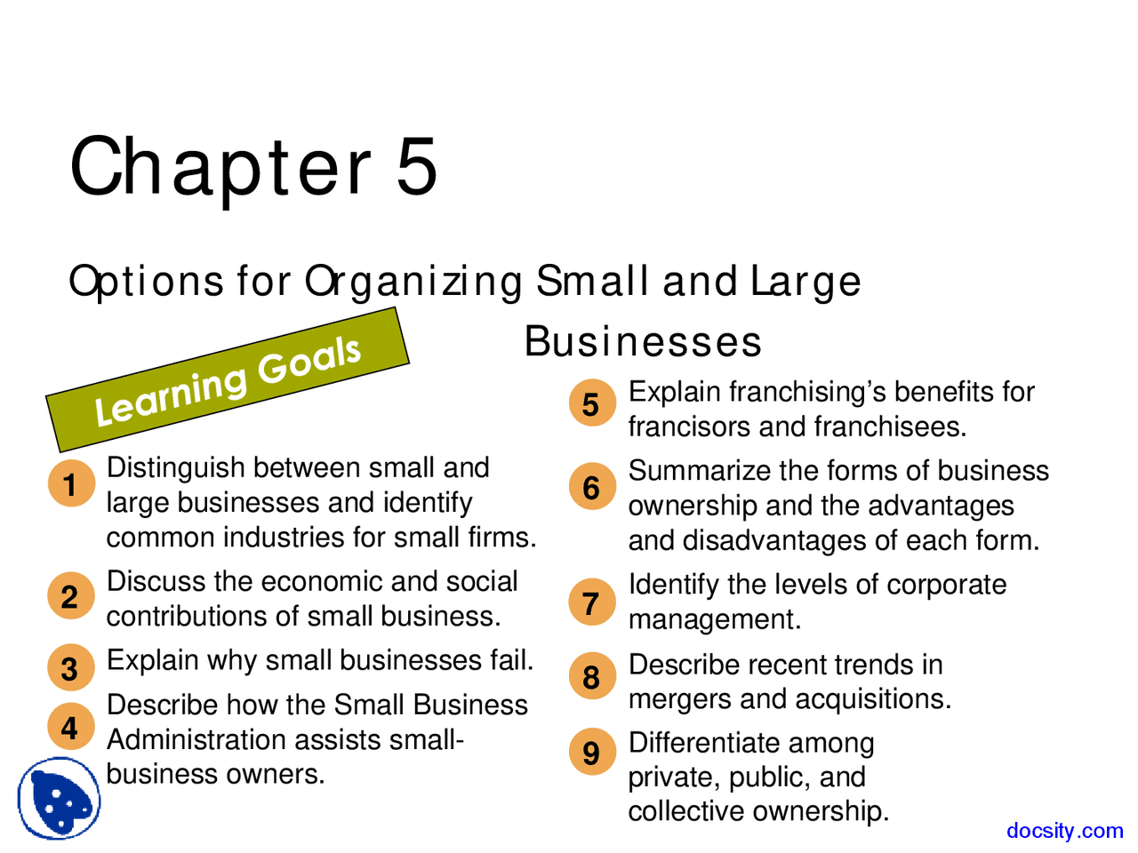 Small And Large Bussiness Intro To Business Lecture Slides Docsity