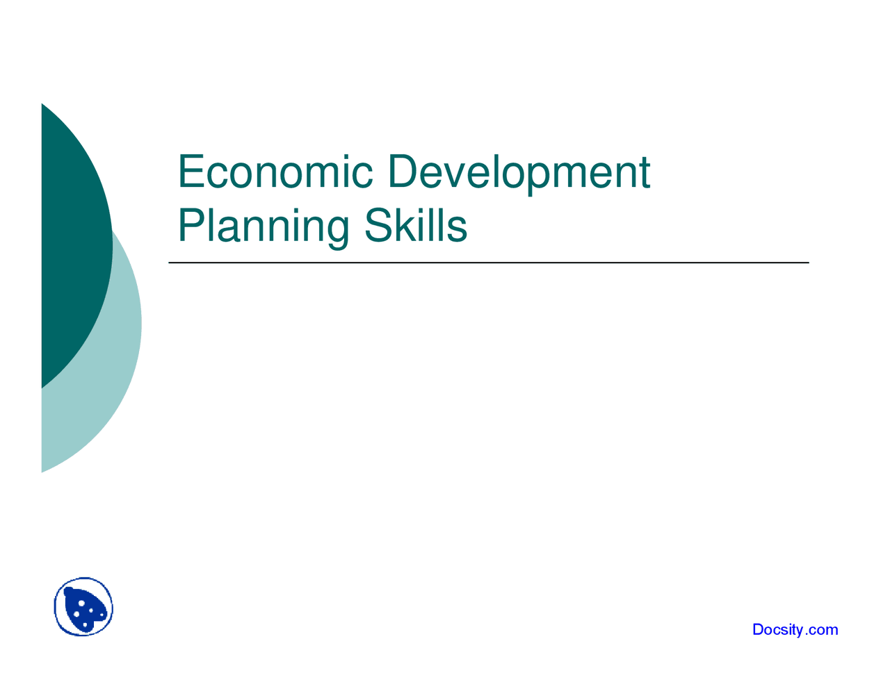 Economic Development Planning Skills - Urban Studies and Planning ...