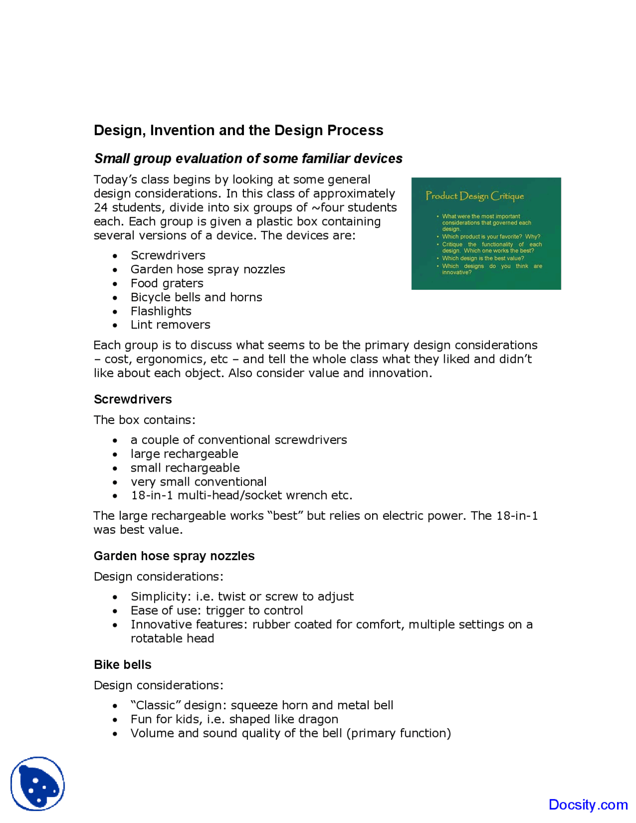 Invention And The Design Process Design And Dissemination Lecture