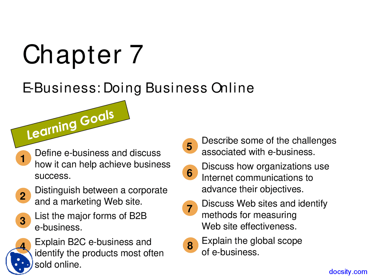 Business Online - Intro to Business - Lecture Slides | Slides Business Fundamentals | Docsity